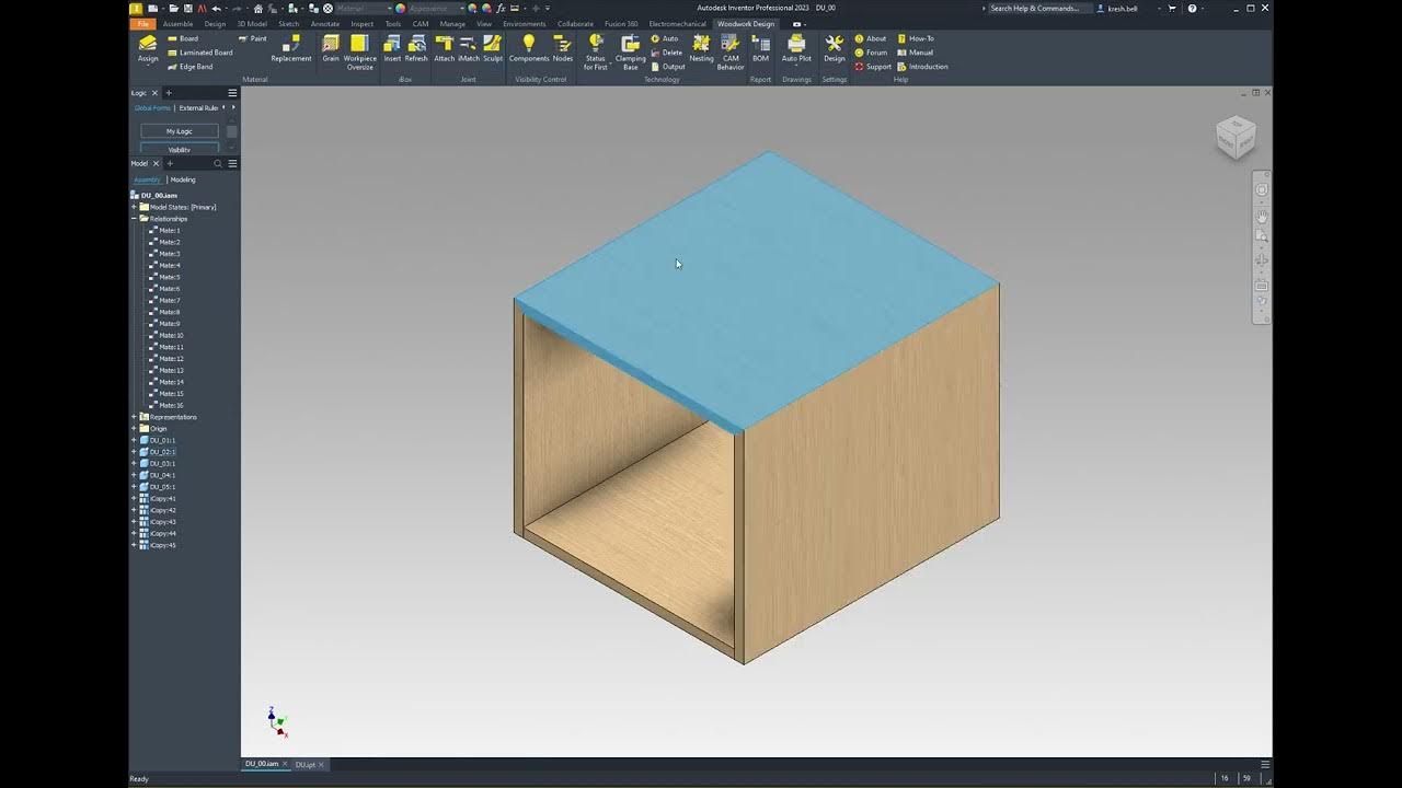 Autodesk Inventor & Woodwork for Inventor - YouTube