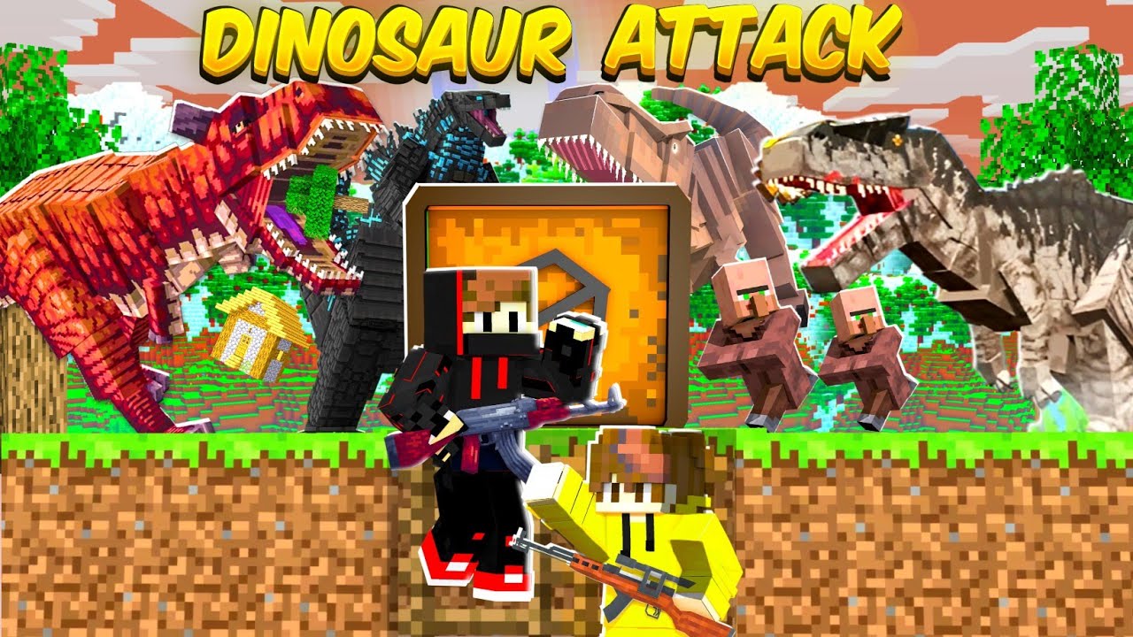 We Created Bunker to Survive DINOSAUR ATTACK in Minecraft! - YouTube