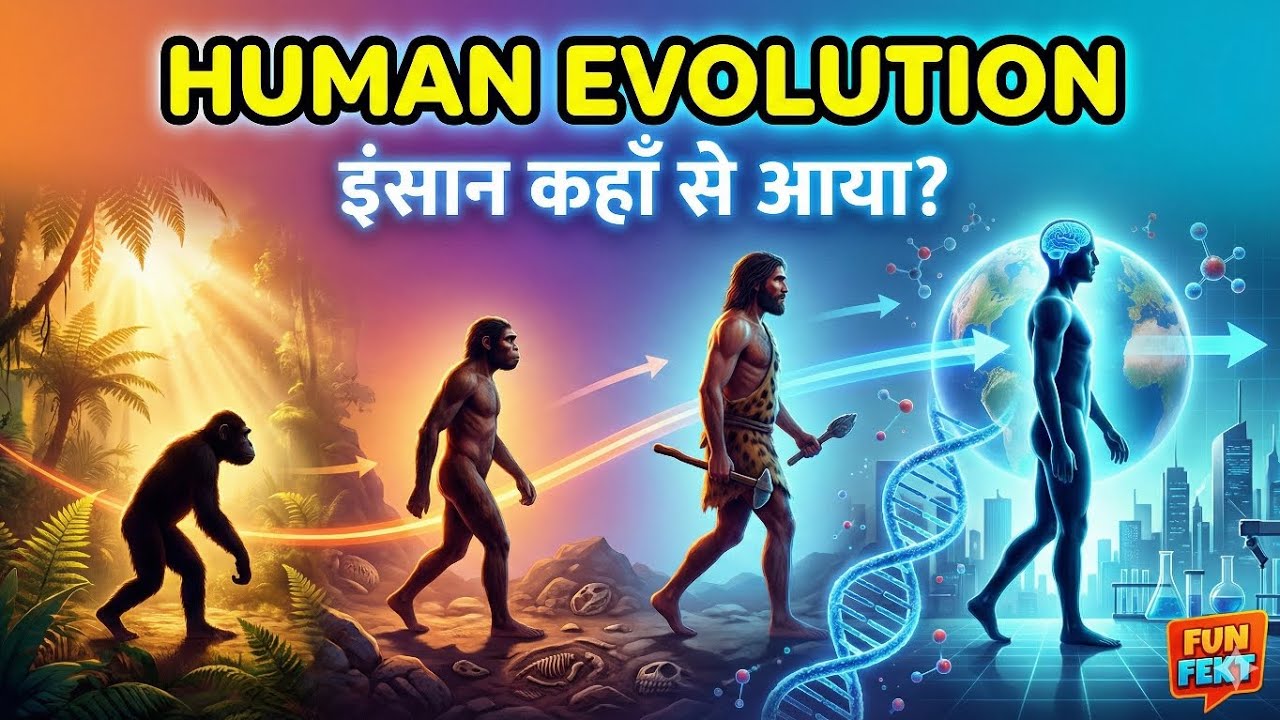 Human Evolution 🧠 | इंसान कहाँ से आया? | Biology 12th | FUN FEKT - YouTube