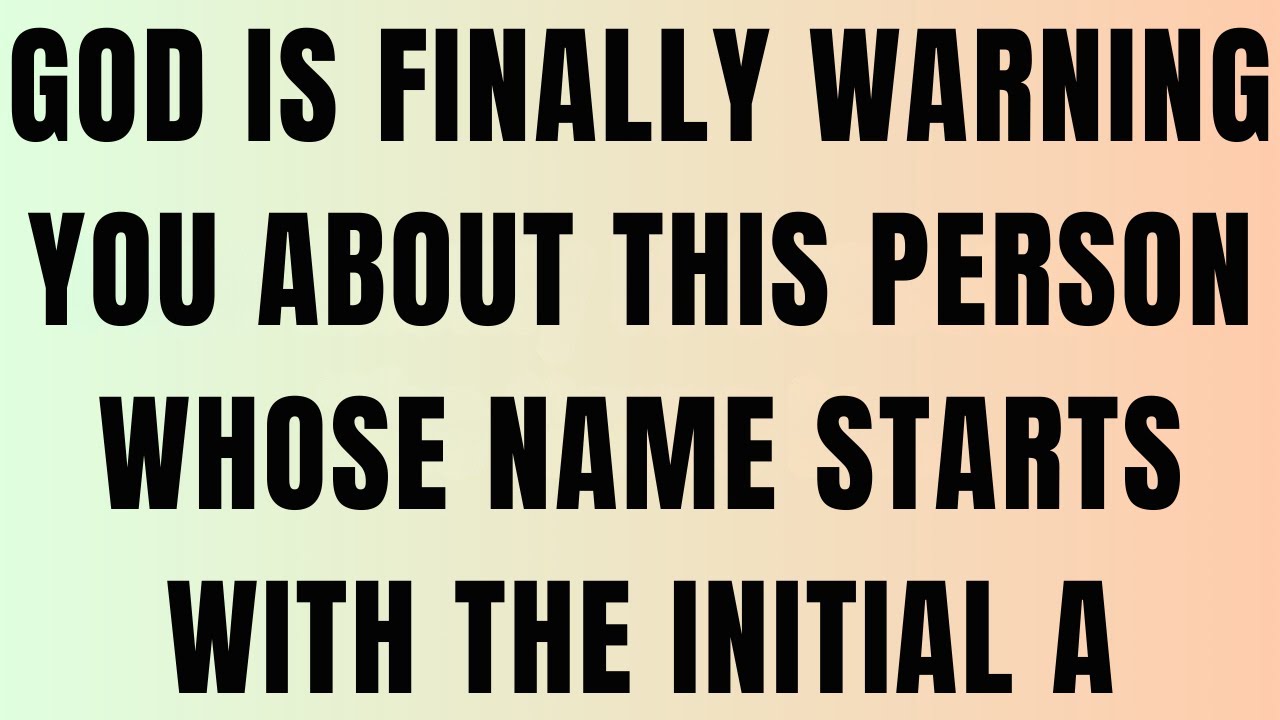 God Message Today: GOD IS FINALLY WARNING YOU ABOUT THIS PERSON💌 God ...