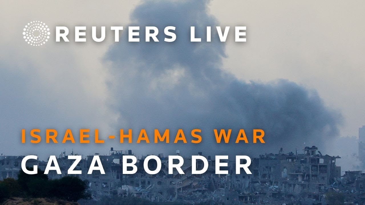 LIVE: Israel-Gaza border as seen from Israel - YouTube