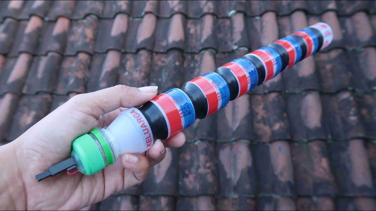 Cara bikin meriam mini dari botol yakult - YouTube