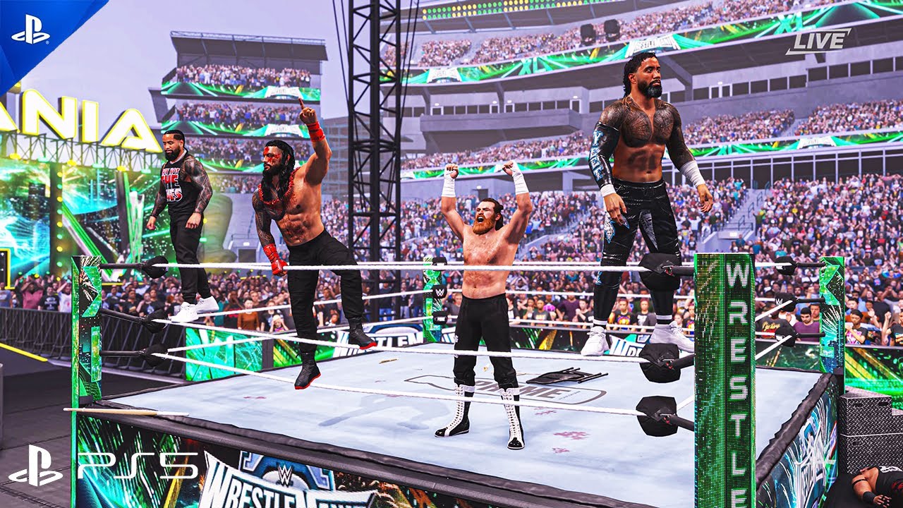 WWE2K25 - Bloodline Rules Match 4K UHD (60FPS) - YouTube