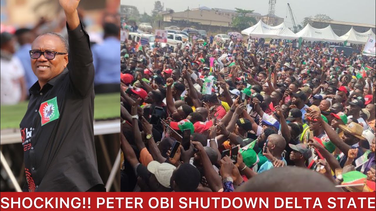 MASSIVE CROWD AT PETER OBI PRESIDENTIAL RALLY IN DELTA STATE - YouTube