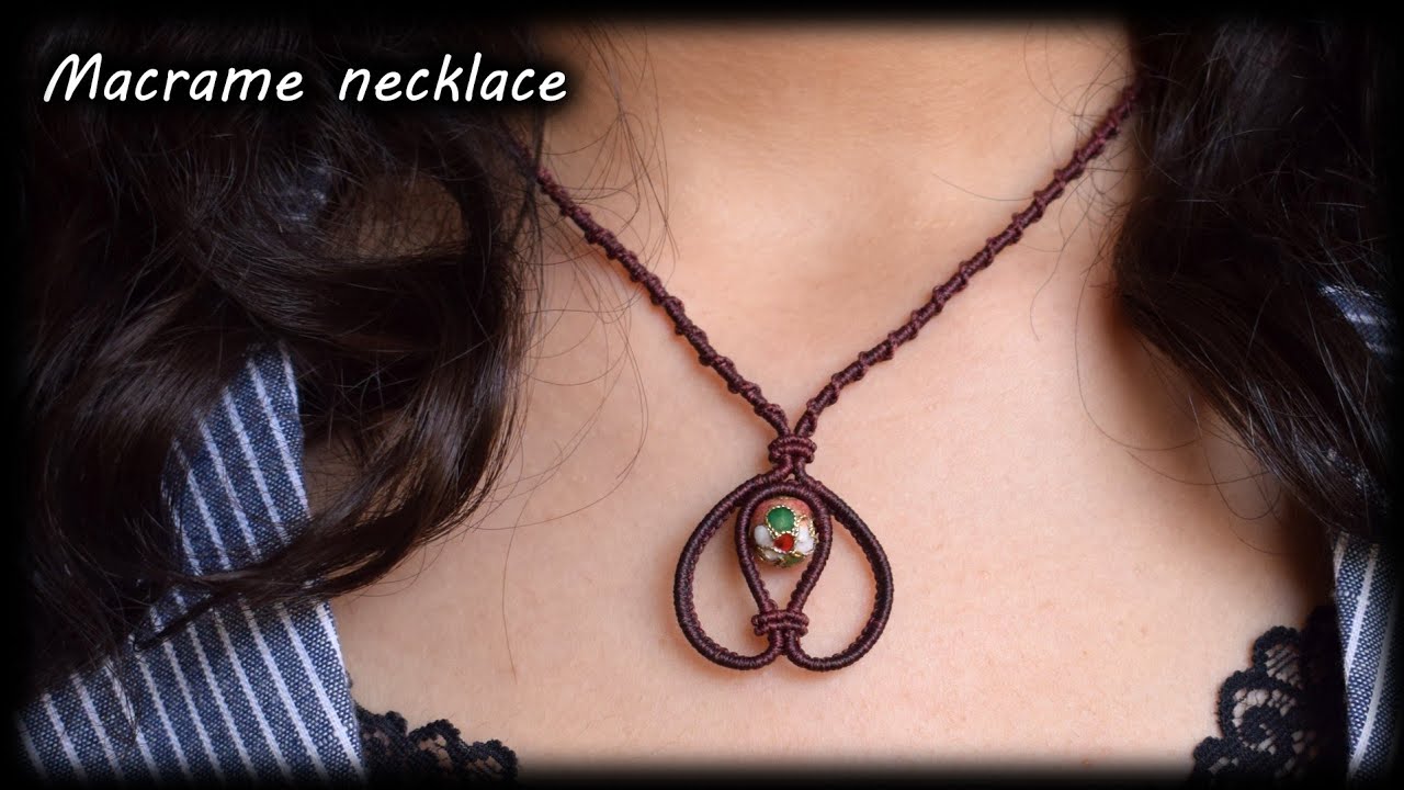 Macrame Tutorial | Macrame Necklace | Easy Macrame Tutorial - YouTube