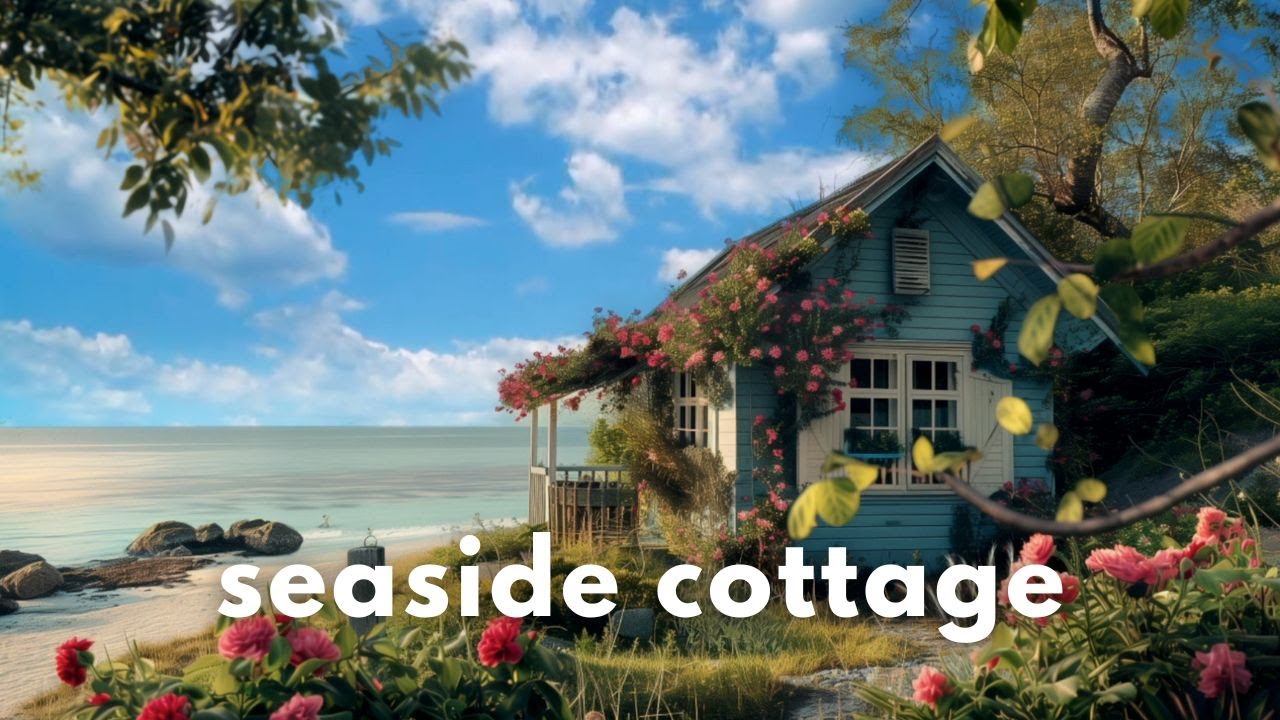 Cozy Beach Ambience 🌊ㅣSoft Ocean Sounds for Relaxation & Summer ...