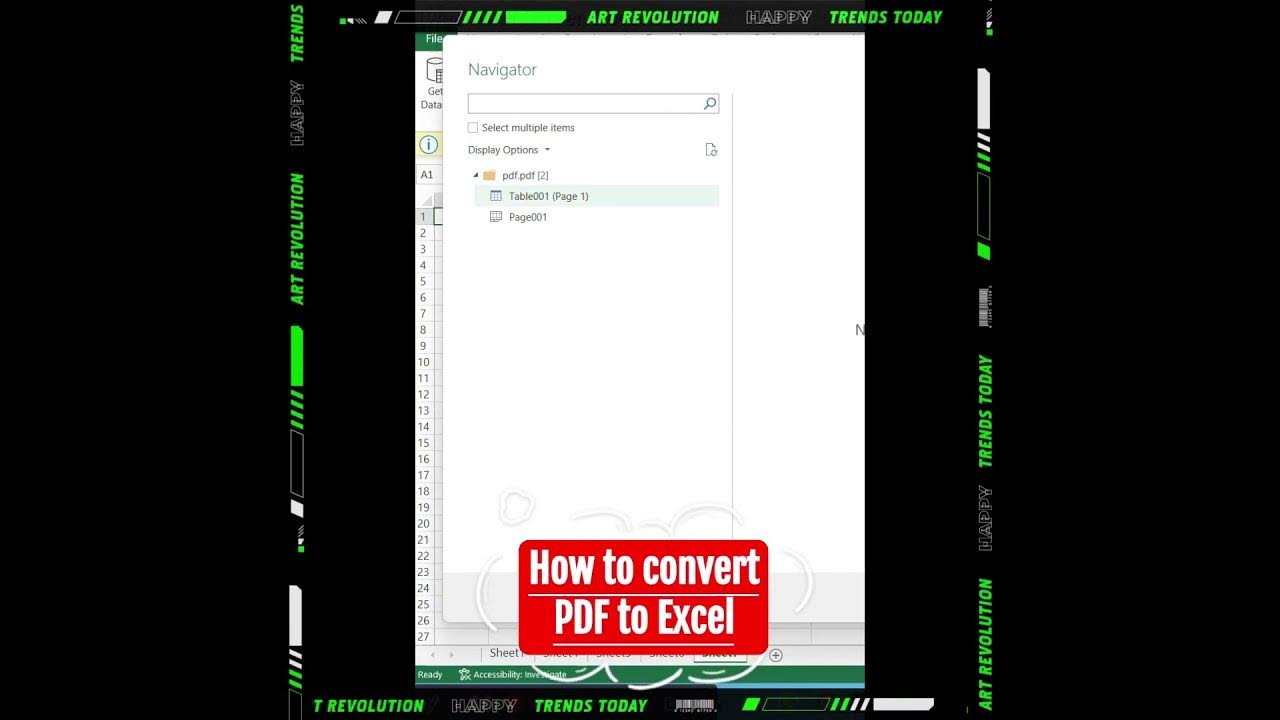 #Shorts | How to convert PDF to Excel | Trick to convert PDF to Excel ...