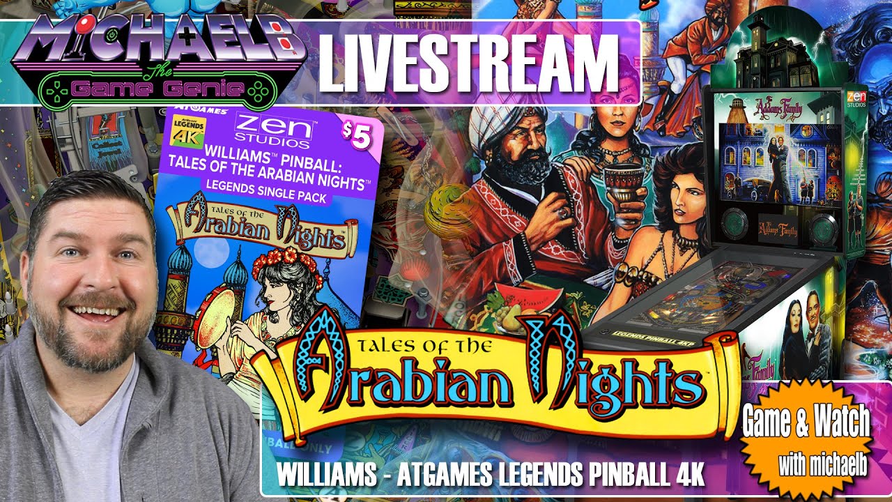 Tales Of The Arabian Nights AtGames Legends Pinball 4K Live Gameplay ...