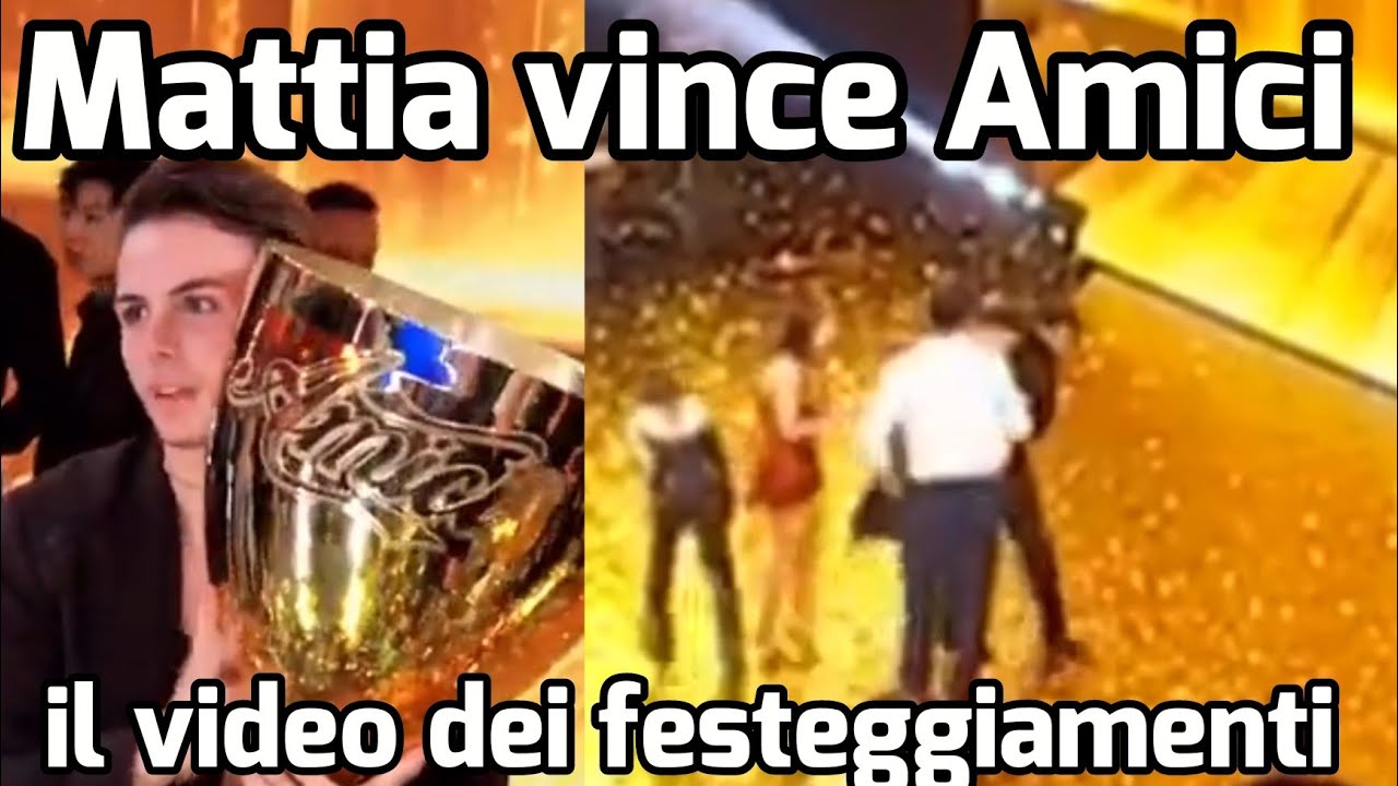 Amici 22 - Mattia vince Amici - il video dei festeggiamenti - YouTube