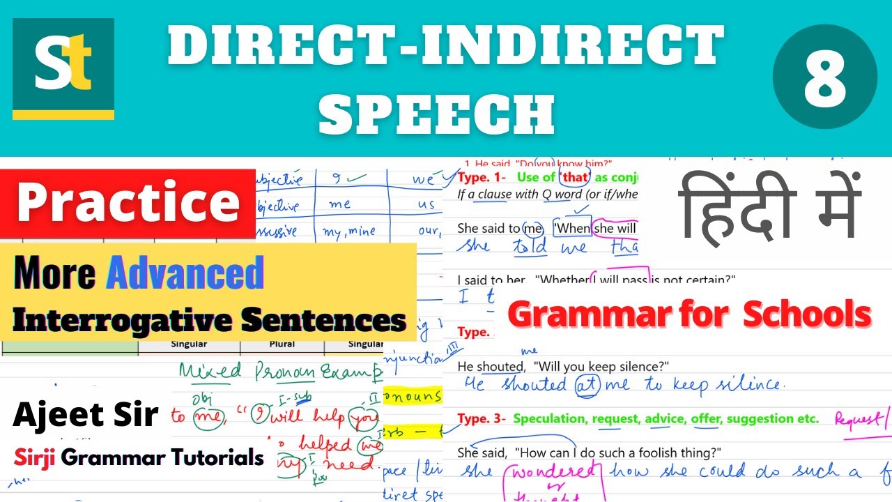 Narration #8 Interrogative Sentences in Indirect Speech School ...