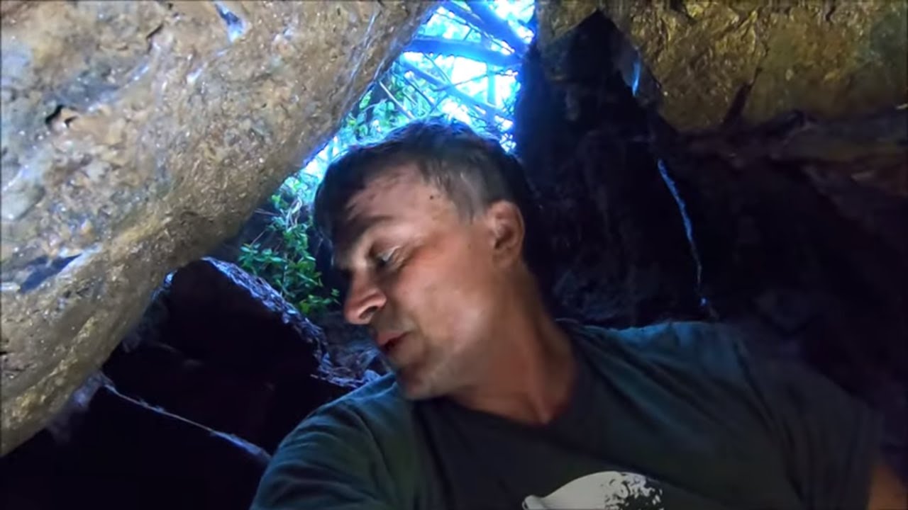 Flash Flood Cave Sinkhole: Digging Out The Rock Tunnel - YouTube