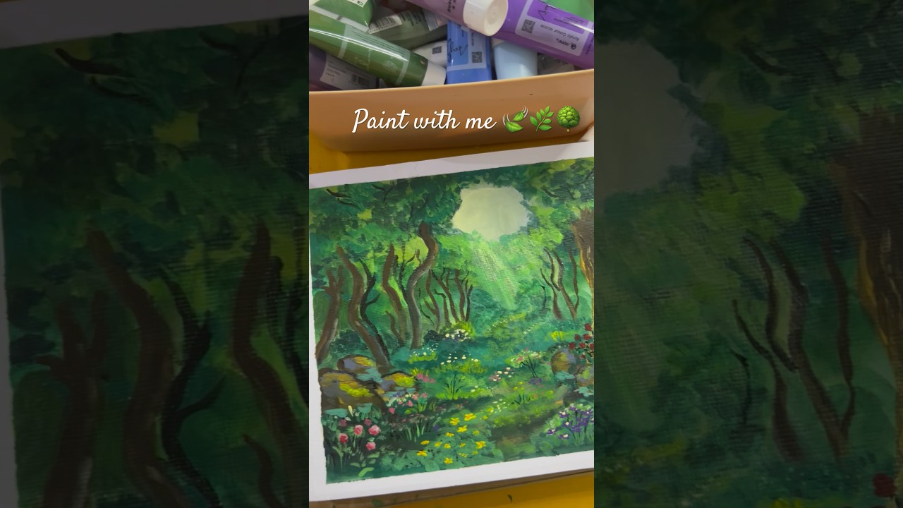 Acrylic painting | forest painting | painting tutorial | acrylic tutorial | fantasy fairy - YouTube