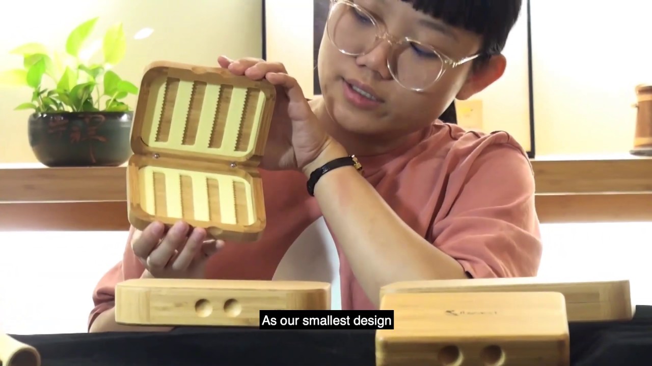 Bamboo Fly Box (Length and width measurement) - Harvest Tackle - YouTube