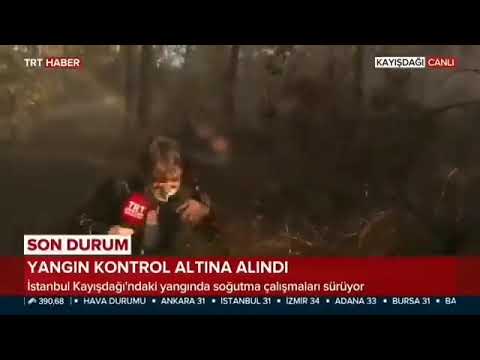 TRT muhabiri tonlarca suyun altında kaldı!