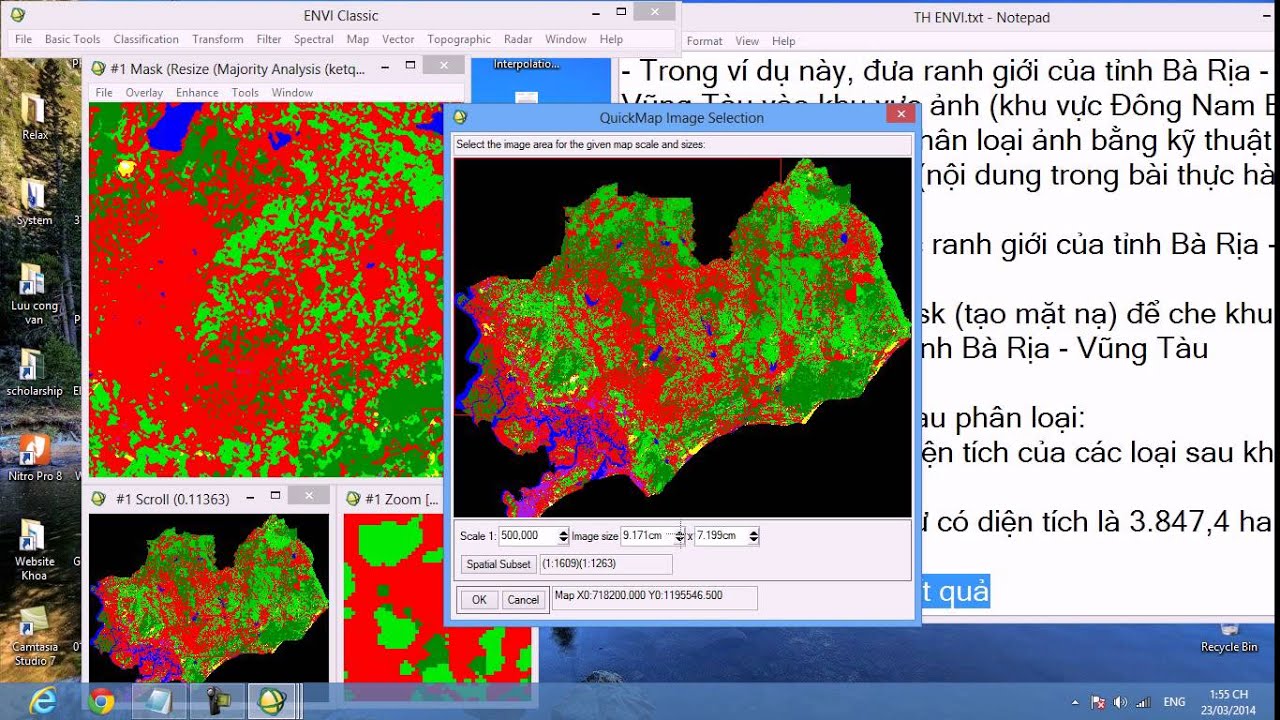 4. Trình bày bản đồ ảnh viễn thám trên ENVI - YouTube