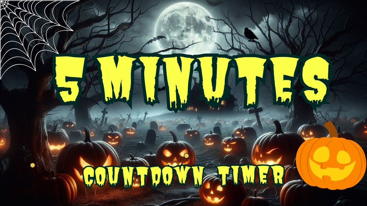 5 MINUTES 5:00 HALLOWEEN PARTY TIMER COUNTDOWN: Spooky Pumpkin Patch 🎃🌕 ...