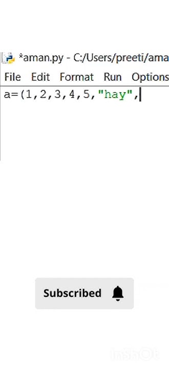 Code - Create a tuple. #python #shorts - YouTube