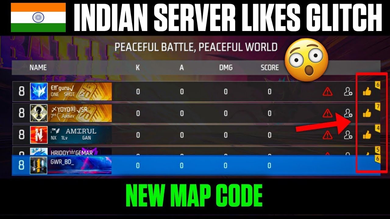 UNLIMITED LIKES TRICK FREE FIRE | FREE FIRE NEW CRAFTLAND GLITCH | LIKE PUSH CRAFTLAND MAP CODE ...