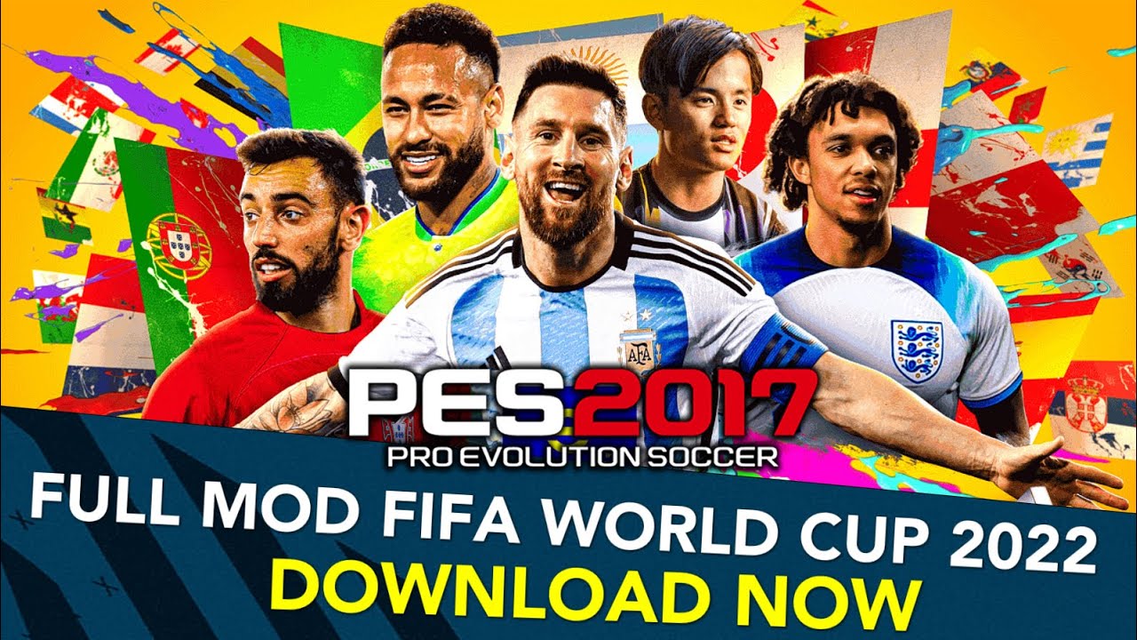 PES 2017 | FULL MOD FIFA WORLD CUP 2022 V1 | PC - YouTube