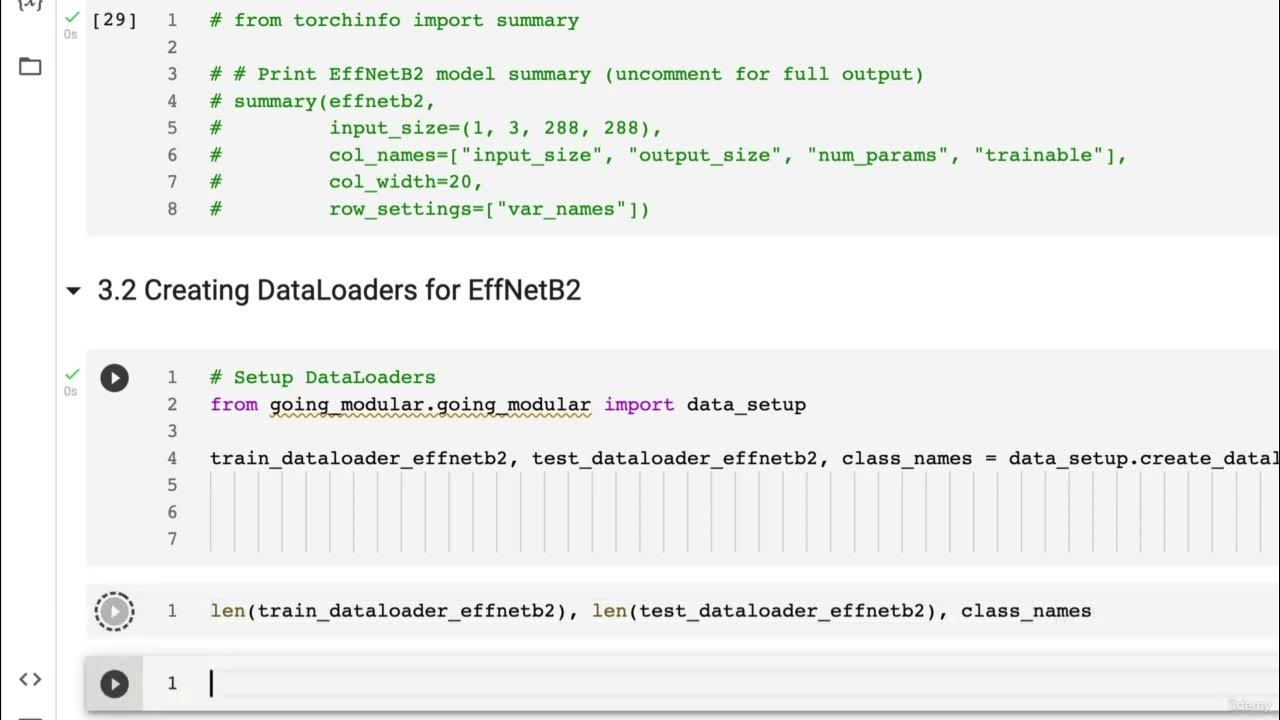12. Creating DataLoaders for EffNetB2 - YouTube