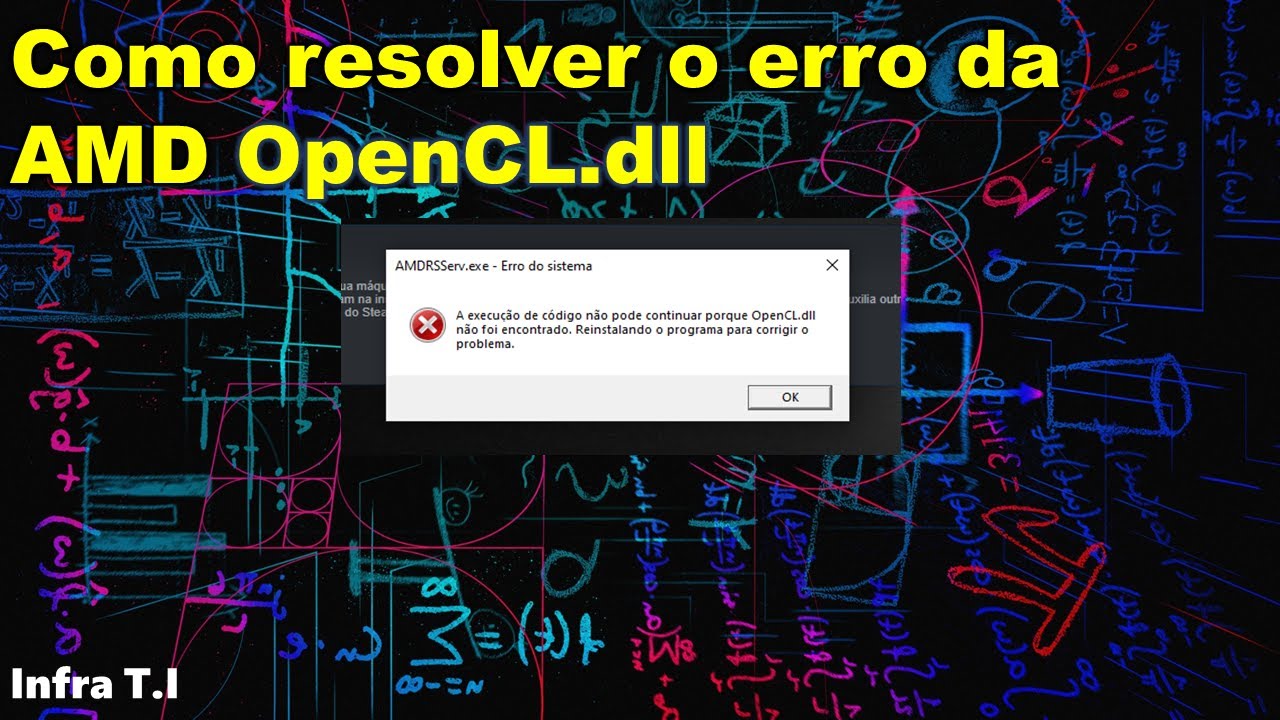Como resolver o erro da AMD ( OpenCL.dll ) - YouTube