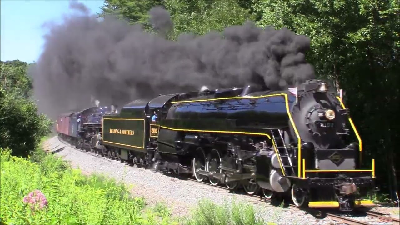 Doubleheader: Iron Horse Ramble with 2102 and 425 - YouTube
