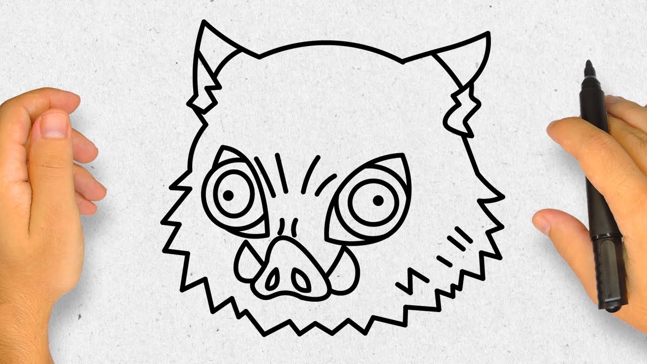 Cómo dibujar a Inosuke Hashibira | Demon Slayer | Paso a Paso Simple y ...