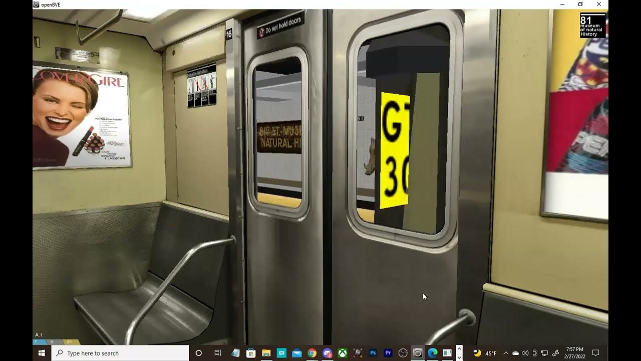 (OpenBVE: R32-R38 Showcase) R32 Phase I A Train To Coney Island Ride from 168th To 47 50th ...