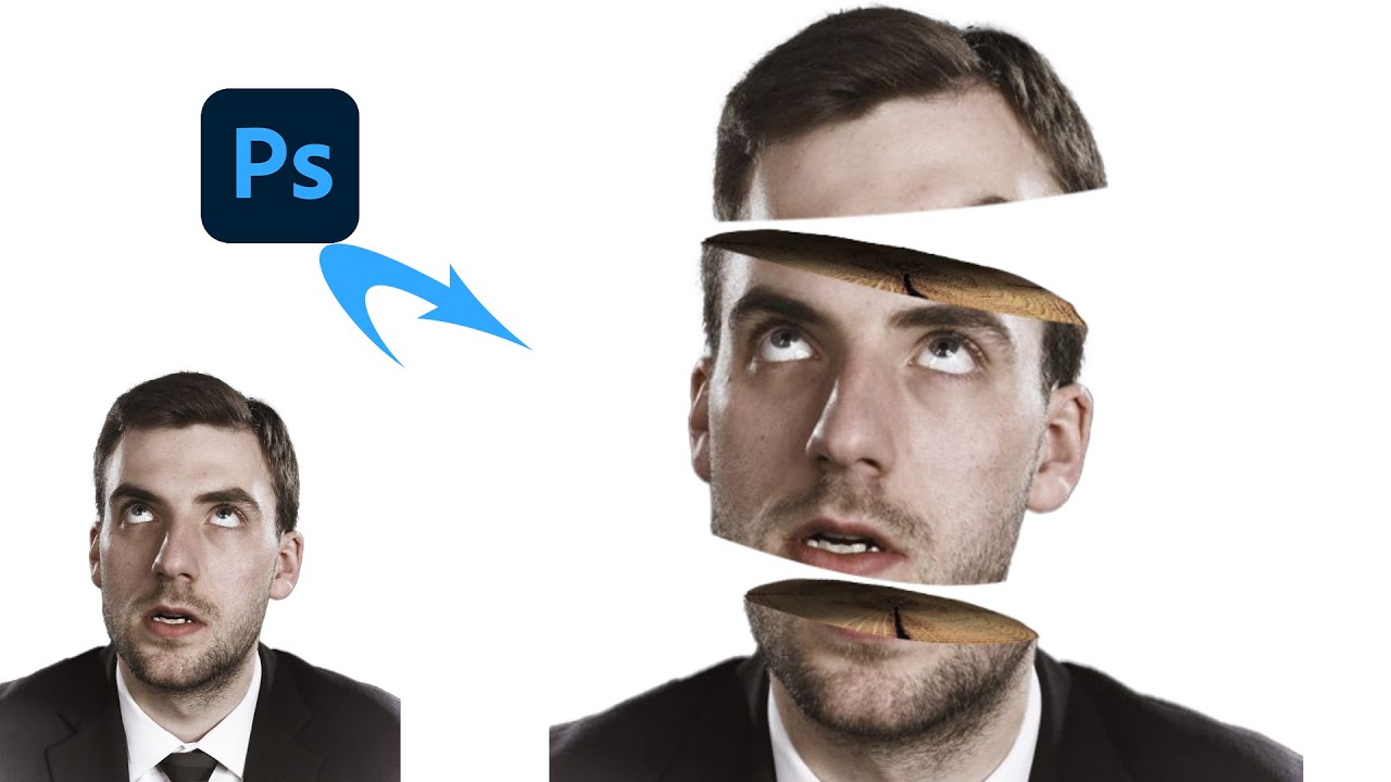 Slice Head Effect in Photoshop | Tutorial For Beginners - YouTube