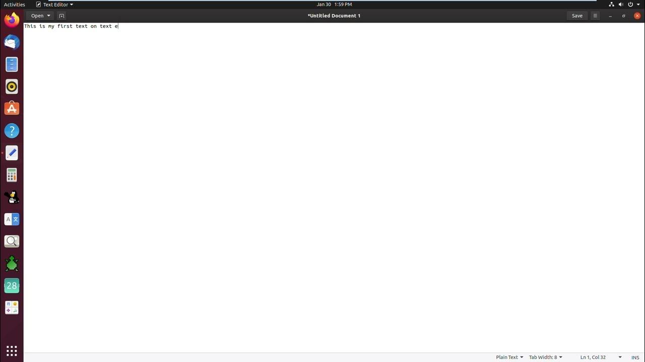 Ubuntu - Save file in Text Editor - YouTube