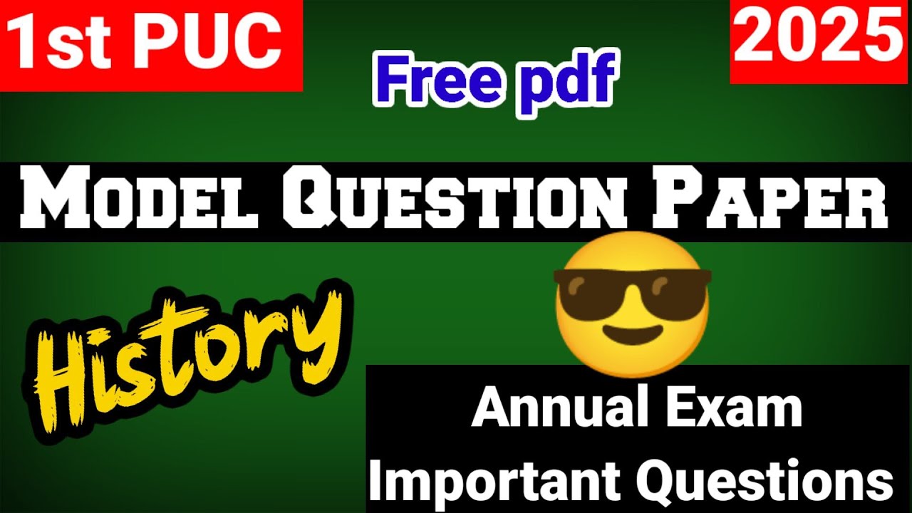 1st puc history model question paper important questions for annual ...