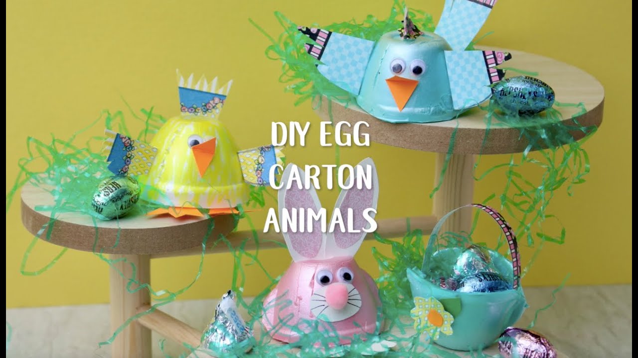 DIY Egg Carton Animals a fun upcycled Easter craft Full Length Tutorial ...