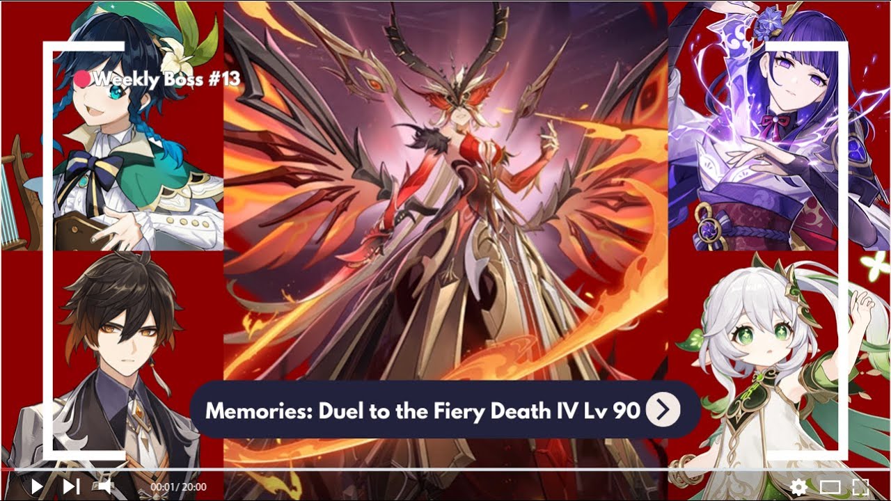 Memories: Duel to the Fiery Death IV Lv 90 - Genshin Impact Weekly Boss ...