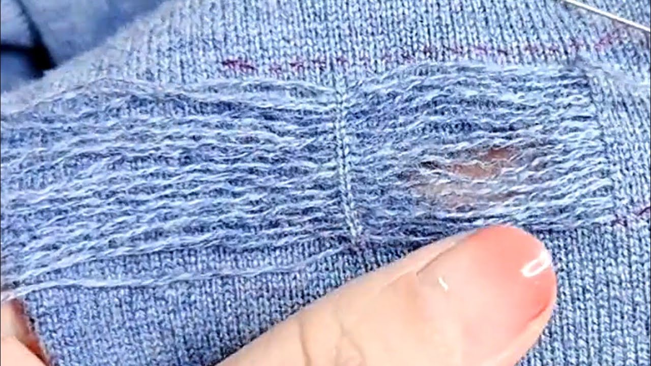 How to Perfectly Repair Holes in a Knitted Sweater at Home Without ...