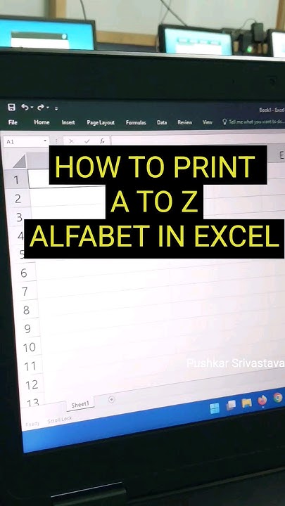Excel trick to print A-Z Alfabet in Microsoft Excel | char function | row function #shorts - YouTube