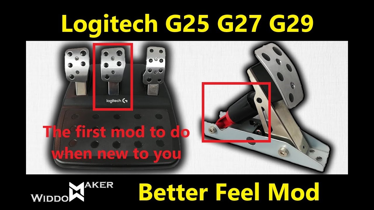Logitech G25 G27 G29 Brake Pedal Extending brake travel and better ...