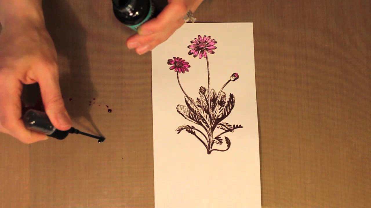 Studio SN: Painting with Dylusions Ink Spray - YouTube