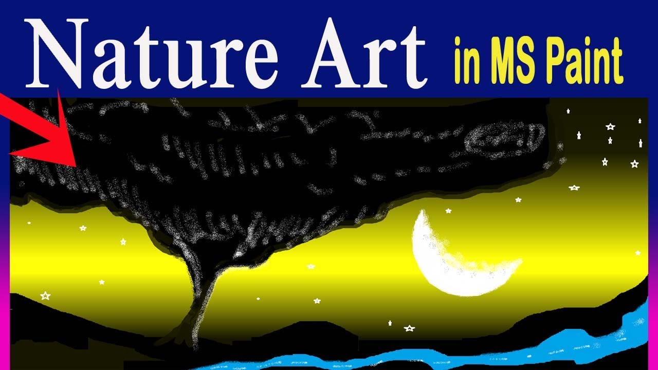 Nature ART in MS Paint - YouTube