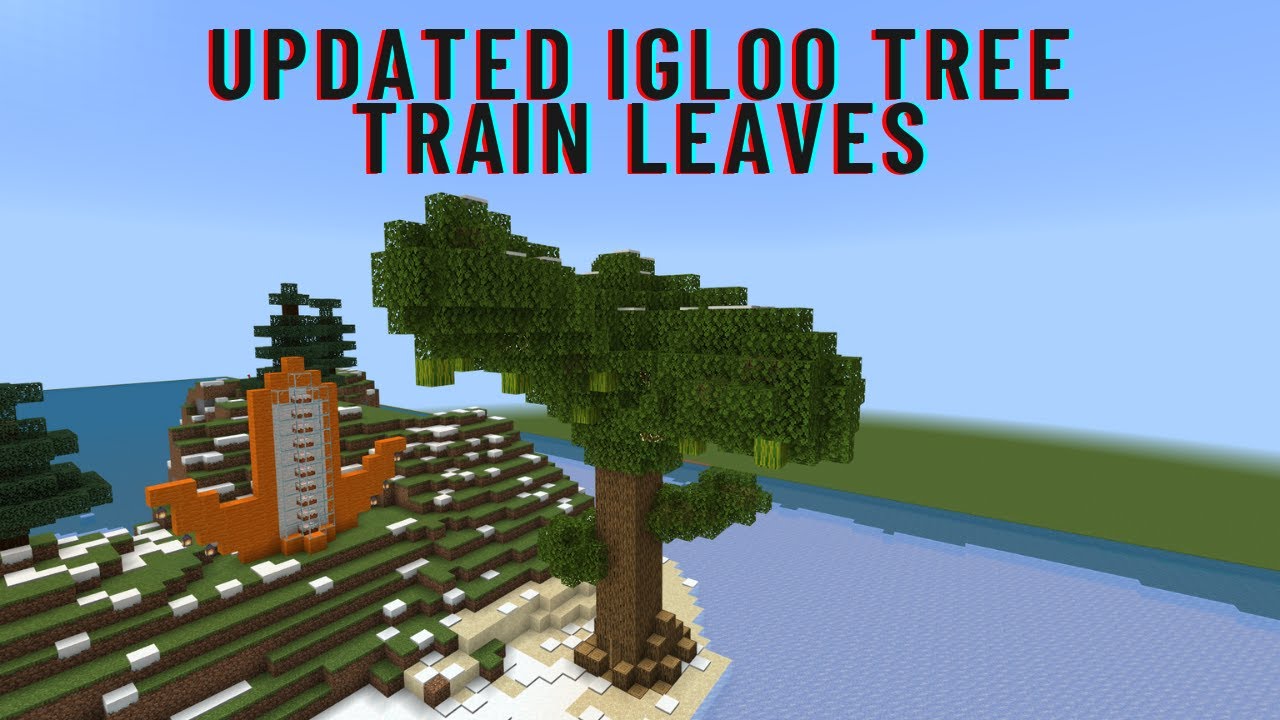 How To Build Stampy's Lovely World {258} Updated Igloo Tree Train ...