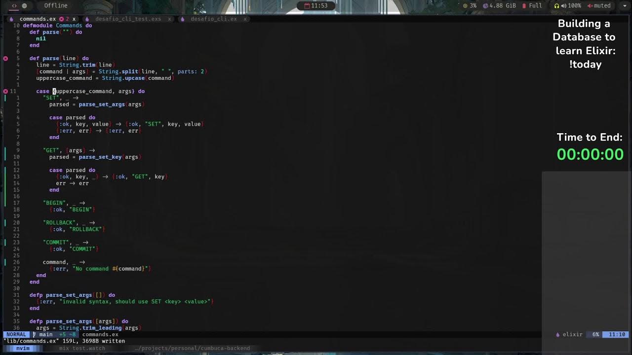 [26/?] - Building a database to learn Elixir - [PT/EN] - YouTube