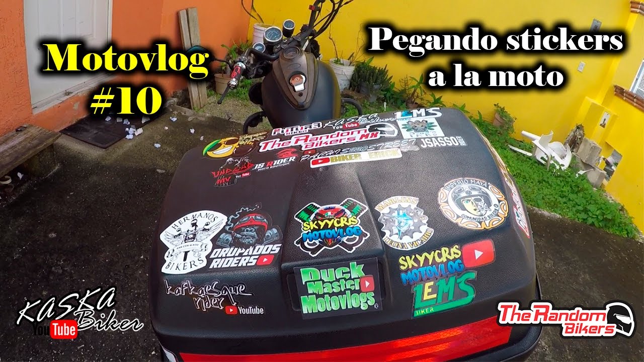 Motovlog #10 || Pegando stickers en mi moto || Motovloggers famosos, MC ...