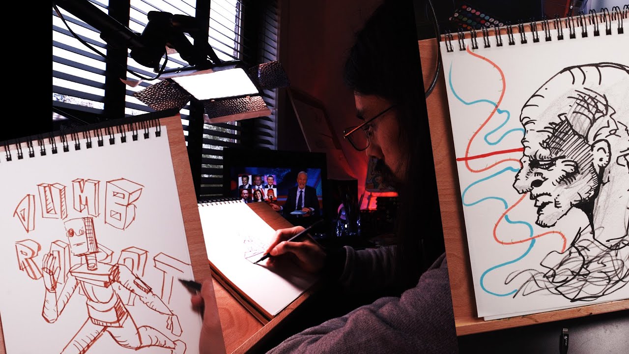2 Minute Drawing Mayhem: 15 Illustrations at Lightning Speed - YouTube