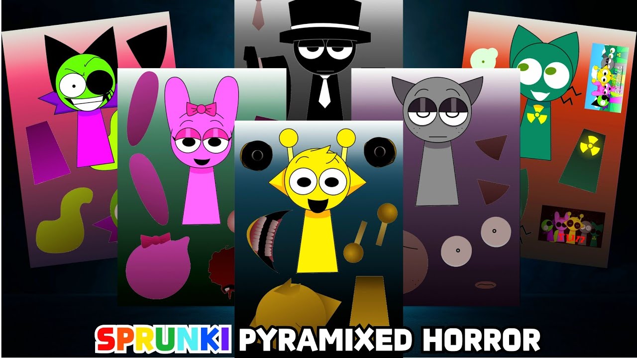 Sprunki Pyramixed But turns into a horror | Sticker Book | 피라믹스 스프런키 ...