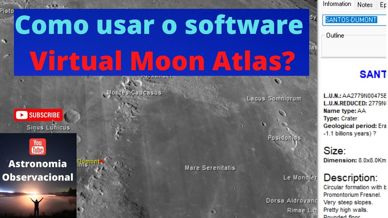 Aprenda a usar o software Virtual Moon Atlas, você vai amar este ...