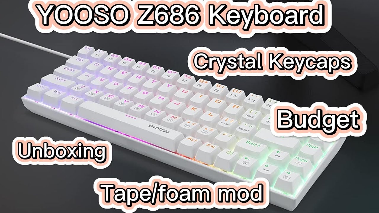 ☁️Portable E-YOOSO Z-686 Mechanical Keyboard | Unboxing | purple ...