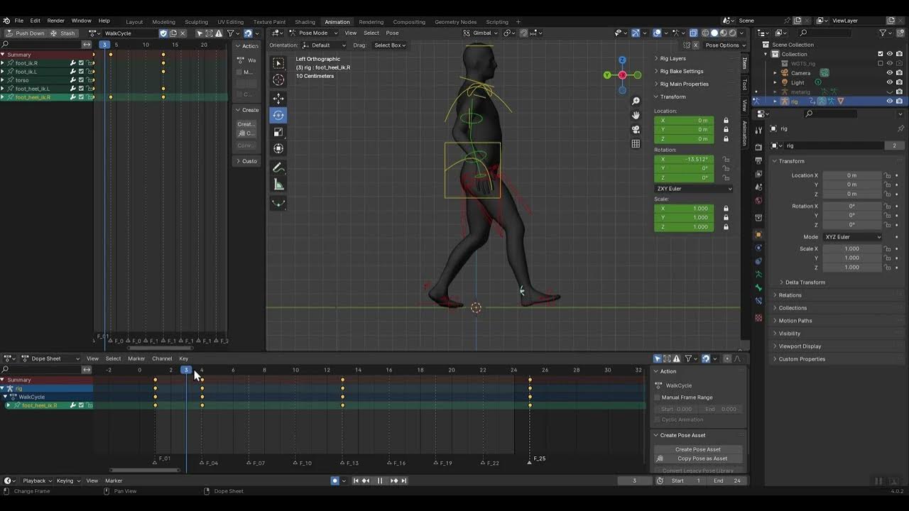 Blender Walk Cycle Basic Part-6 - YouTube