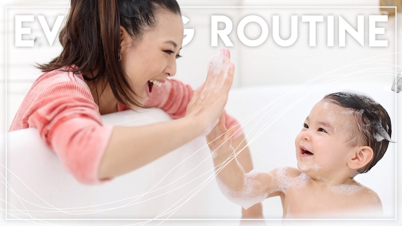 MY EVENING ROUTINE || Aria's bedtime, Bath, Get Un-Ready With Me - YouTube