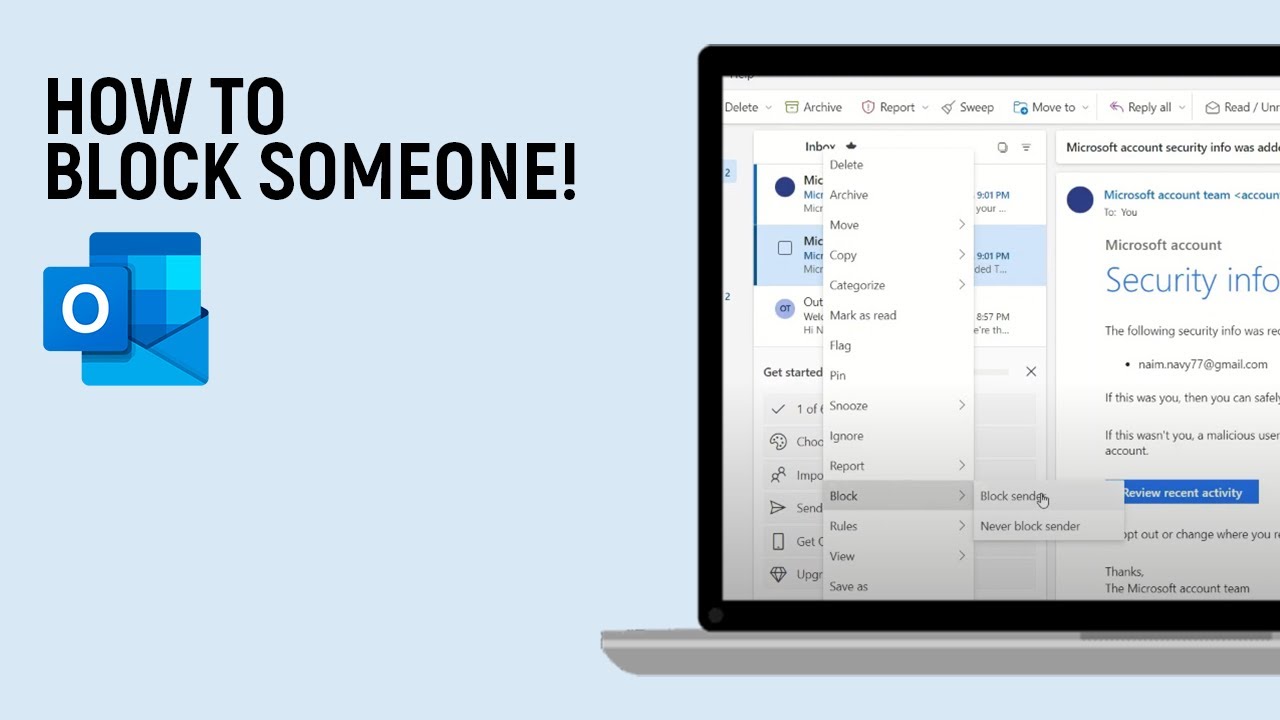 How to Block Someone on Outlook [easy] - YouTube