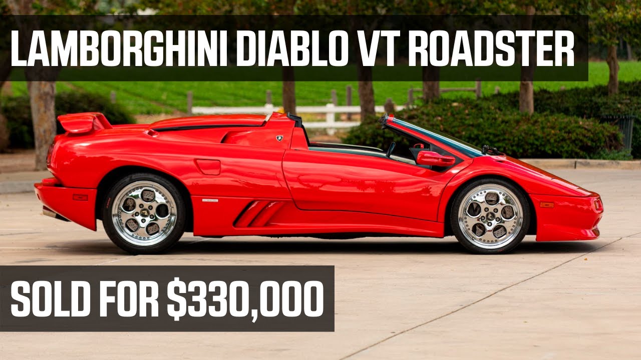 $330,000 Lamborghini Diablo VT Roadster - YouTube