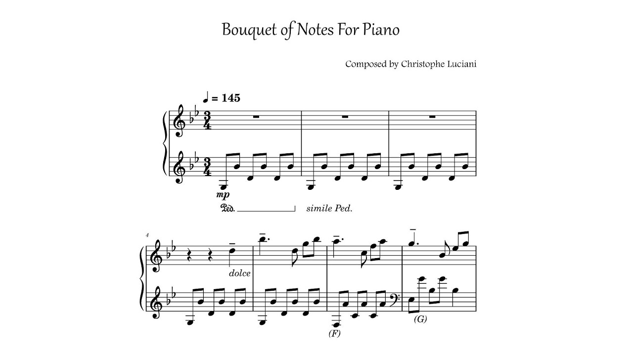 🎹 Original Piano Sheet Music | Bouquet of Notes | Official PDF - YouTube